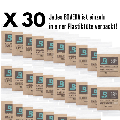 BOVEDA Humidipaks 62% RH - 8 Gramm, Einzeln Verpackt | Green Island ...
