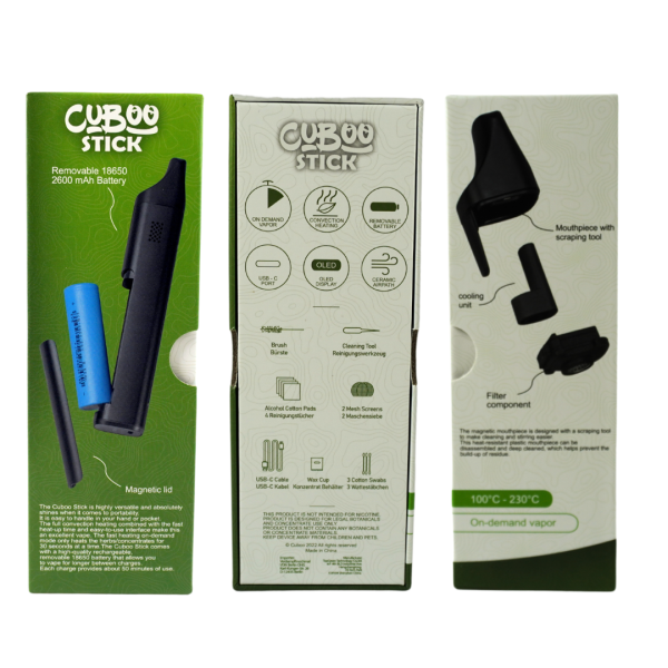 Cuboo Stick Vaporizer, tragbarer Verdampfer mit OLED-Dispaly | Green ...